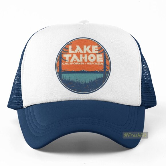 Accessories | Lake Tahoe Foam Trucker Hat Mesh Snapback Cap Navywhite ...